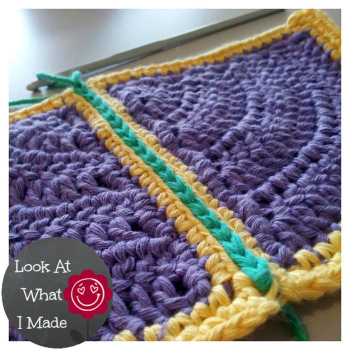 How To Join Crochet Squares Completely Flat Zipper Method Look At 